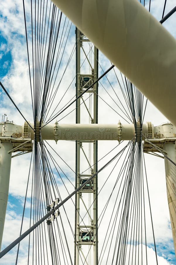 The Center of the Axis of the Panoramic Wheel in Singapore Editorial ...