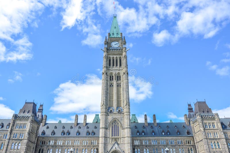 The Center Block and the Peace Tower Stock Image - Image of bell ...