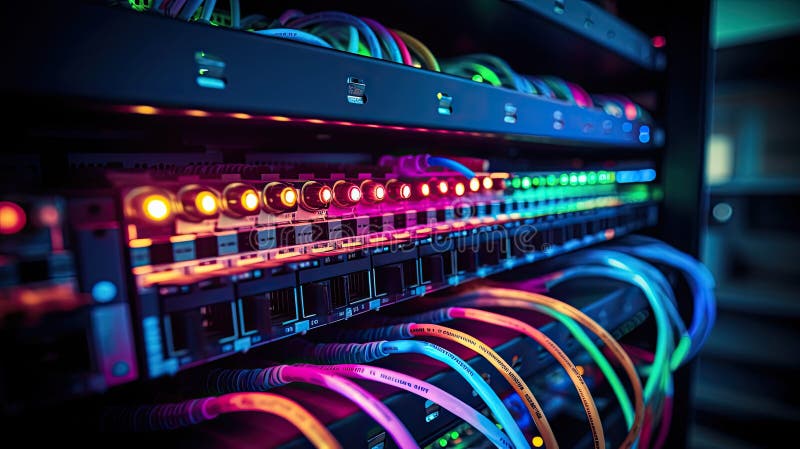 Center cabling solutions stock illustration. Illustration of generated ...