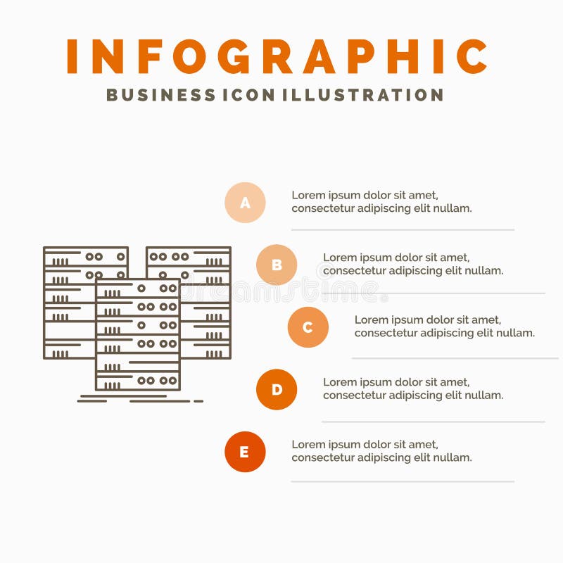 Center, Centre, Data, Database, Server Infographics Template for ...