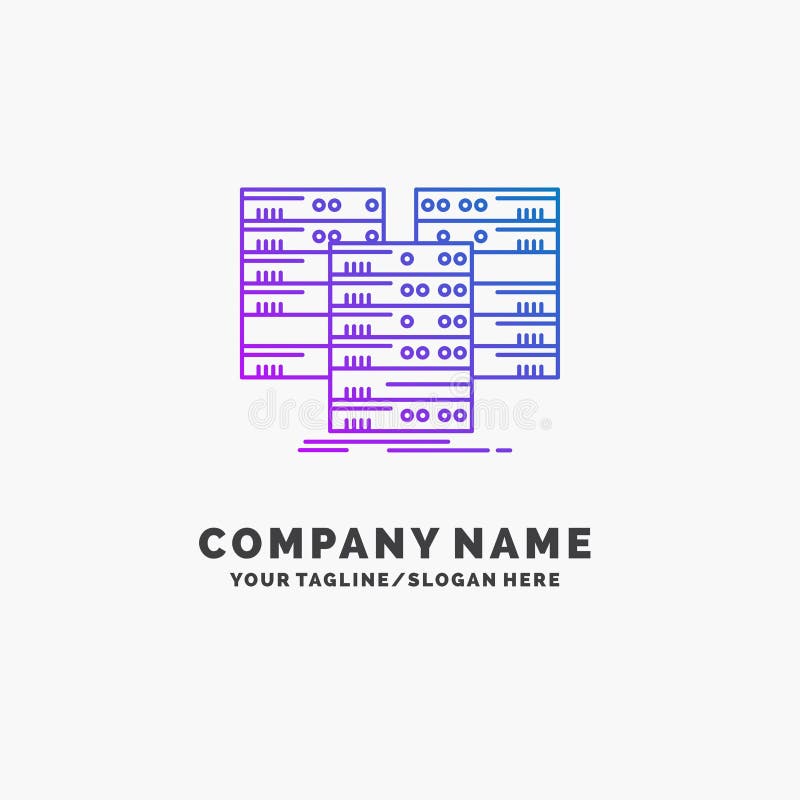 Center, Centre, Data, Database, Server Purple Business Logo Template ...