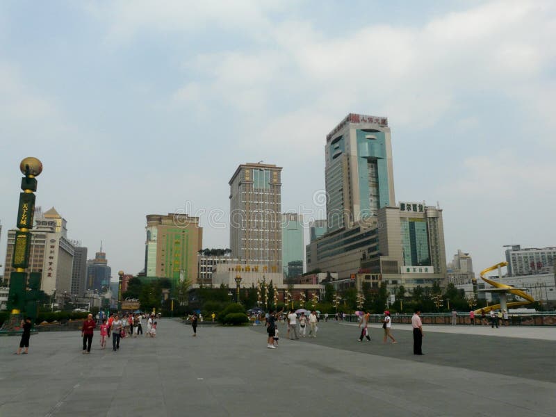 Center of Chengdu, china editorial stock image. Image of sichuan - 69798844