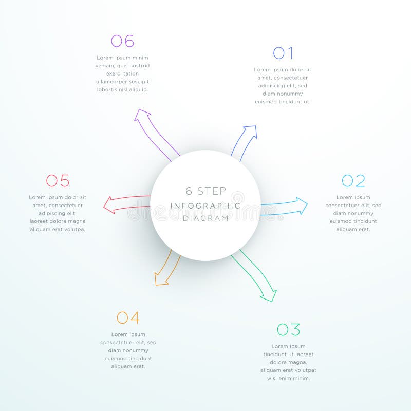 5 Point Connected Circle Cycle Diagram Vector Set Stock Vector ...
