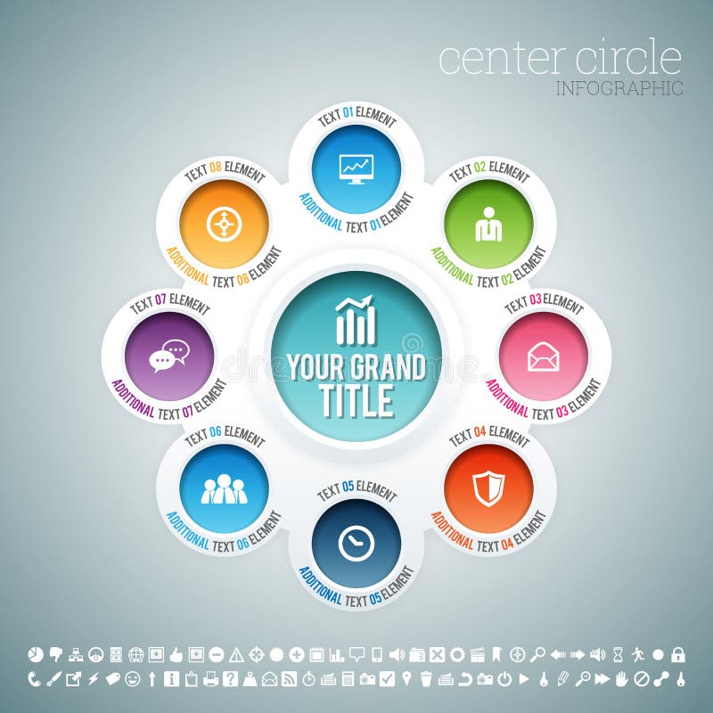 Center Circle Infographic stock vector. Illustration of data - 43189002