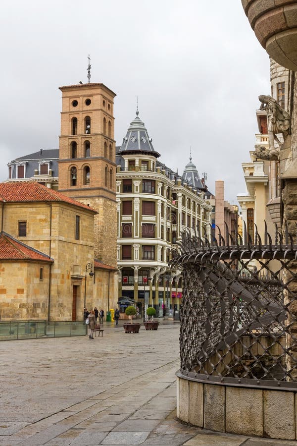 Leon city center editorial stock photo. Image of metal - 253421243