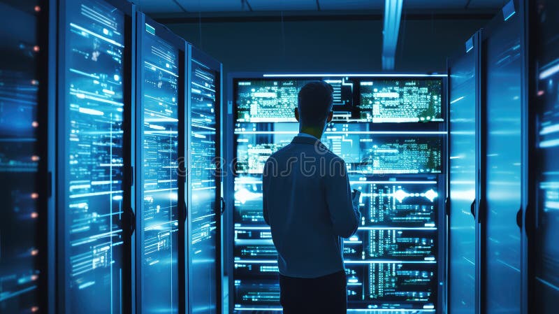 Center Cloud Based Solution Stock Illustration - Illustration of cloud ...