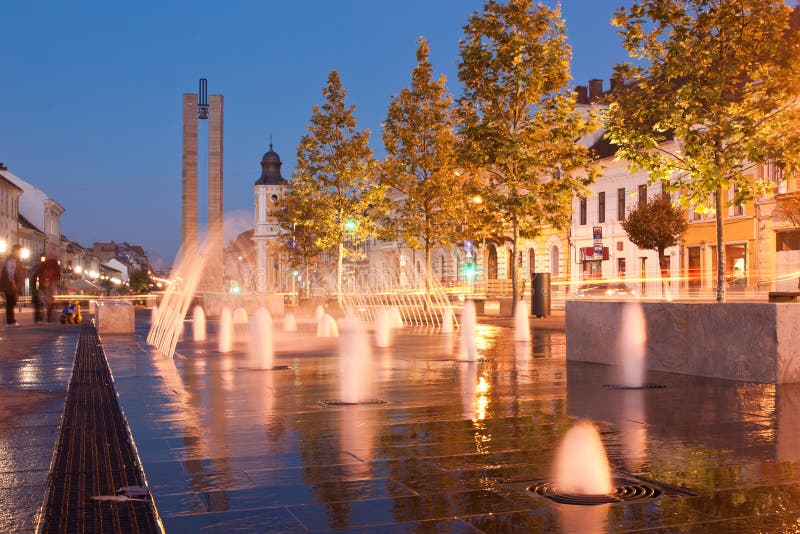 Center of Cluj stock photo. Image of urban, paving, center - 16596488