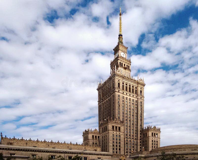Center of Culture and Science Stock Image - Image of poland, warsaw ...