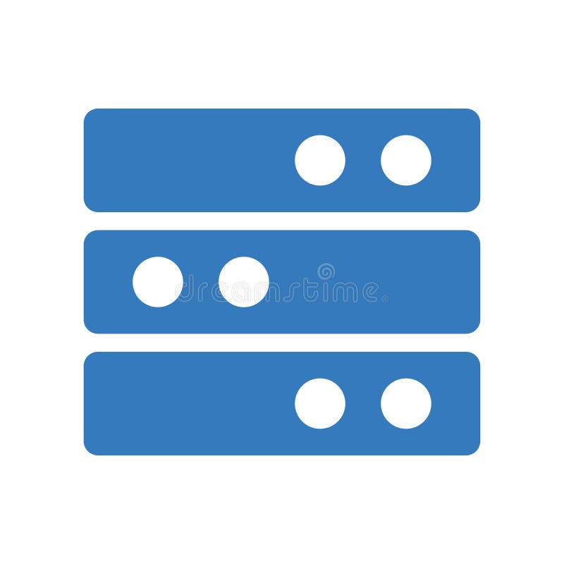Center, Data, Hosting, Server Icon. Blue Color Design Stock Vector ...