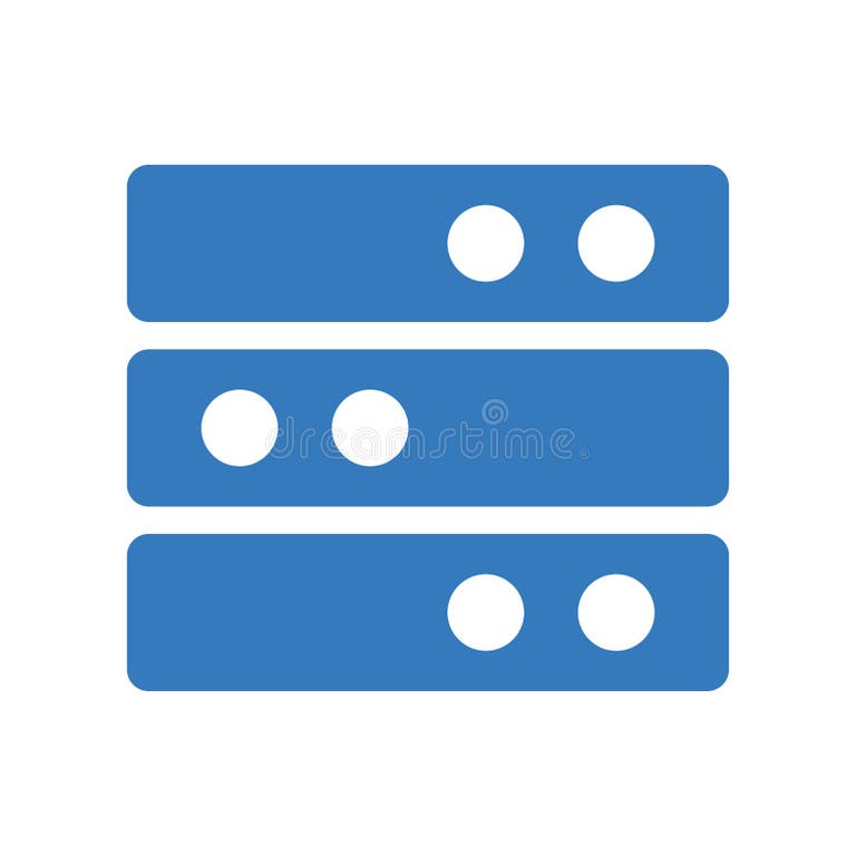 Center, Data, Hosting, Server Icon. Blue Color Design Stock Vector ...