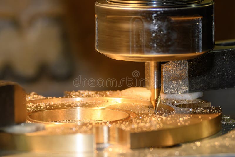 The Center Drilling Process on NC Milling Machine with Center Drill ...