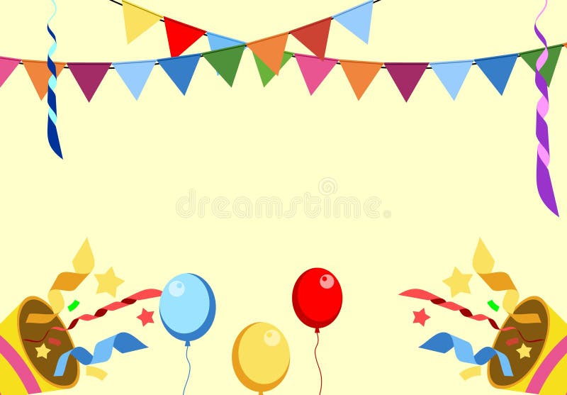 Center Empty Space Design with a Birthday Celebration Theme and Some ...