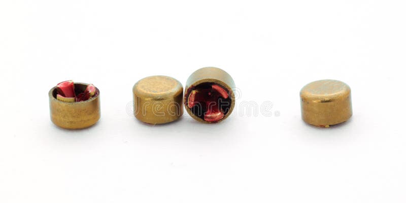 Center Fire Cartridge Primers Stock Photo - Image of reload, macro: 7659858