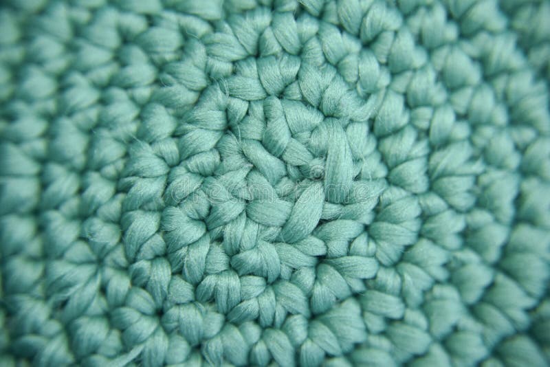 Center Focused Knitted Pattern of Green Fiber in the Shape of Vortex ...