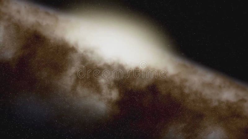 The Center of a Galaxy, with Cosmic Dust Clouds in Deep Space. Stock ...