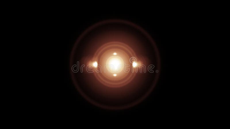 Center Gold Optical Flares Spotlight Halo Loop Rotation Stock Footage ...