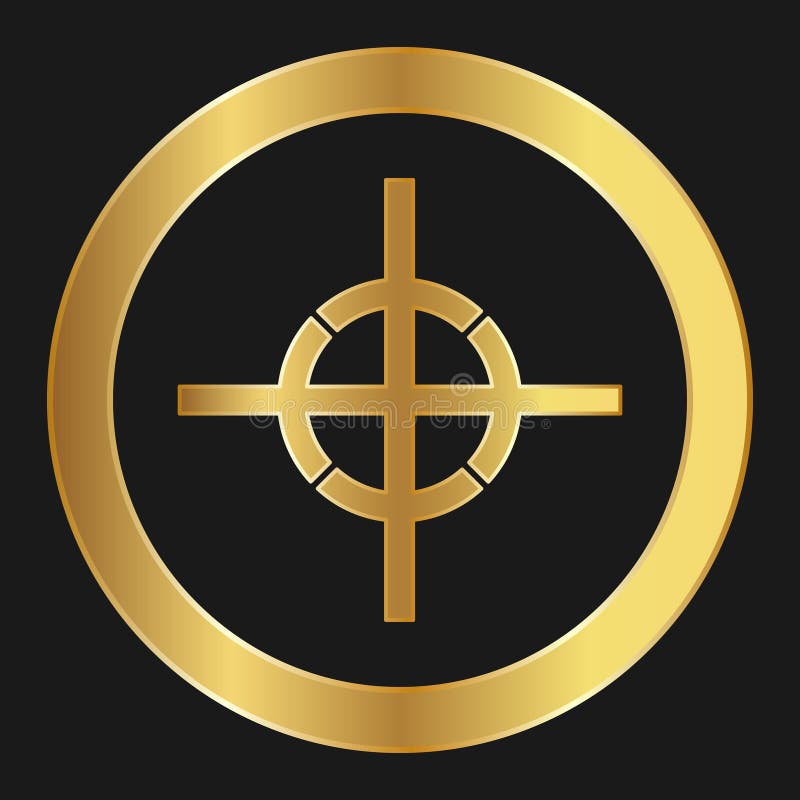 Center of Gravity Simple Gold Icon on Product Packaging and Box Stock ...