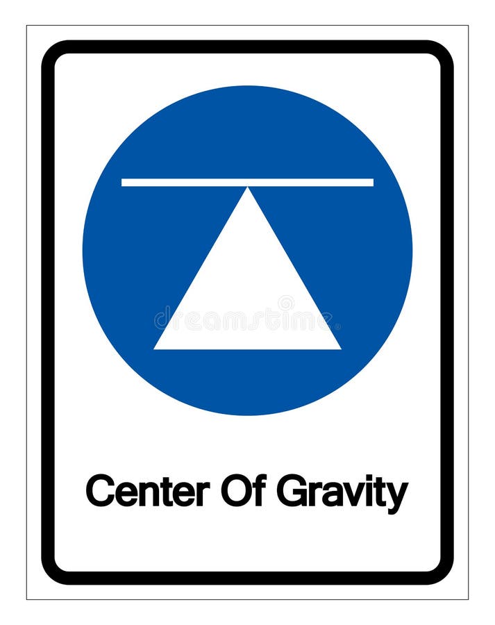 Center of Gravity Symbol Sign, Vector Illustration, Isolate on White ...