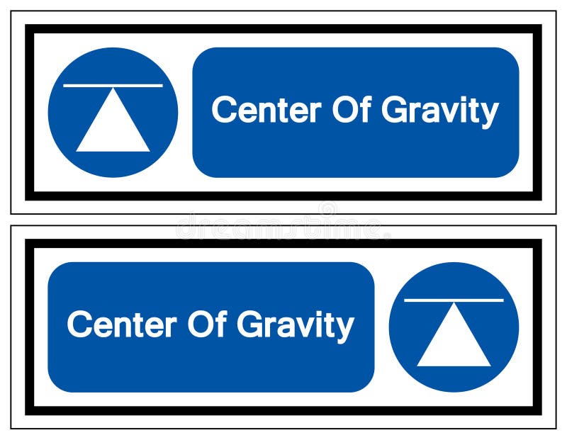 Center of Gravity Symbol Sign,Vector Illustration, Isolated on White ...
