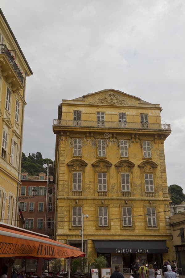 In the Center of Nice, France Stock Photo - Image of landmark, facade ...