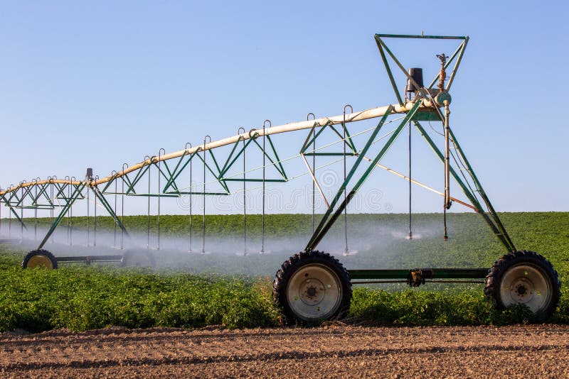 Center Pivot Crop Irrigation System for Farm Management Stock Image ...