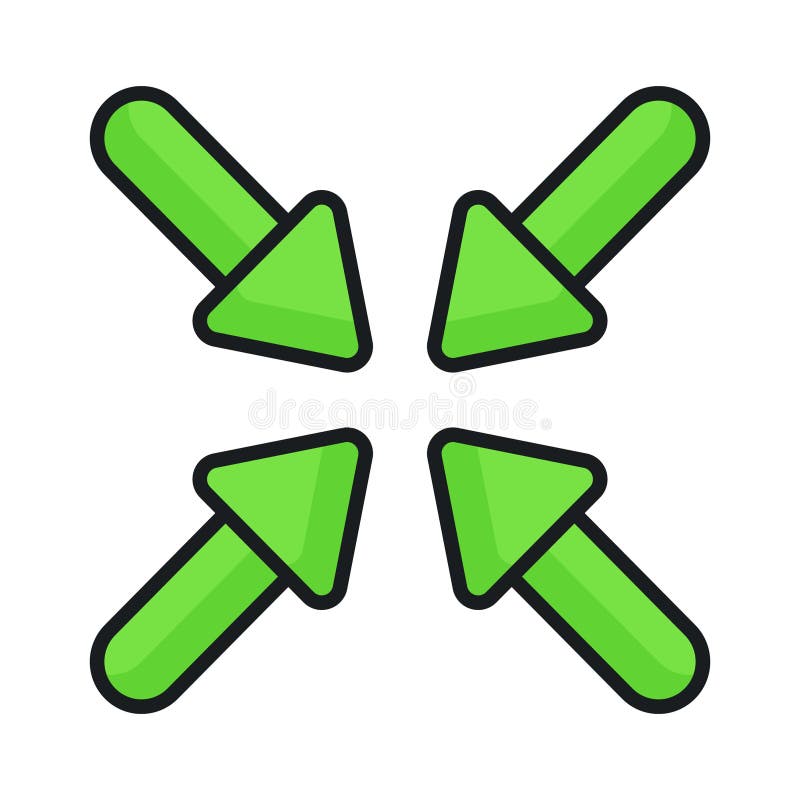 Center Point Arrows Vector Design, Easy To Use Icon Stock Vector ...