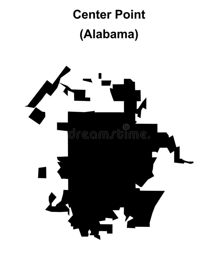 Center Point outline map stock vector. Illustration of atlas - 357147398