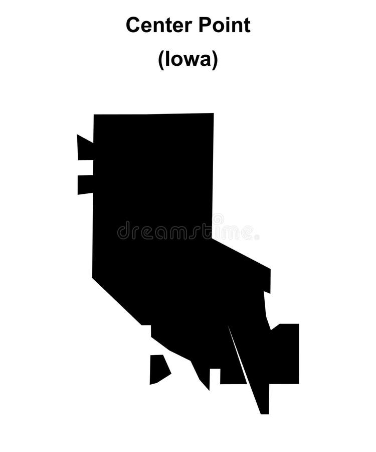 Center Point outline map stock vector. Illustration of outline - 387201957