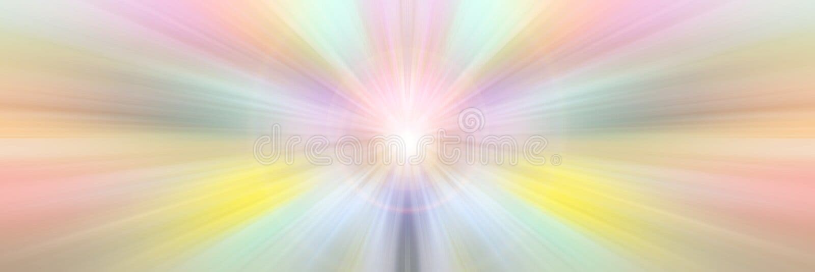 Center Point Perspective. a Flash of Colors Light Stock Illustration ...
