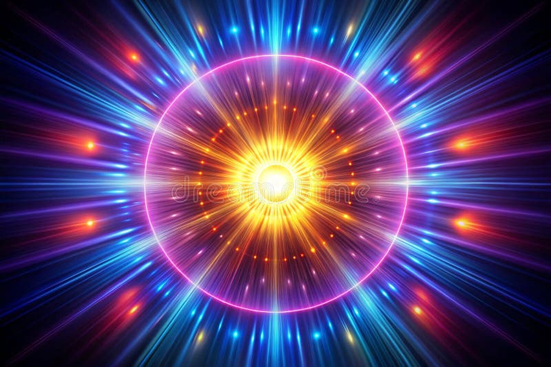 Center-Pulsing Glow with Radial Gradient Expansion Stock Illustration ...