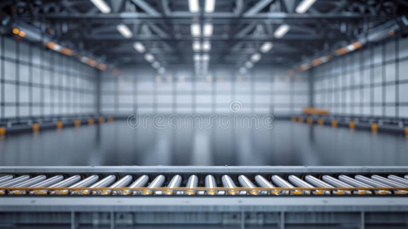 In the Center of the Room, There is a Conveyor Belt Stock Image - Image ...