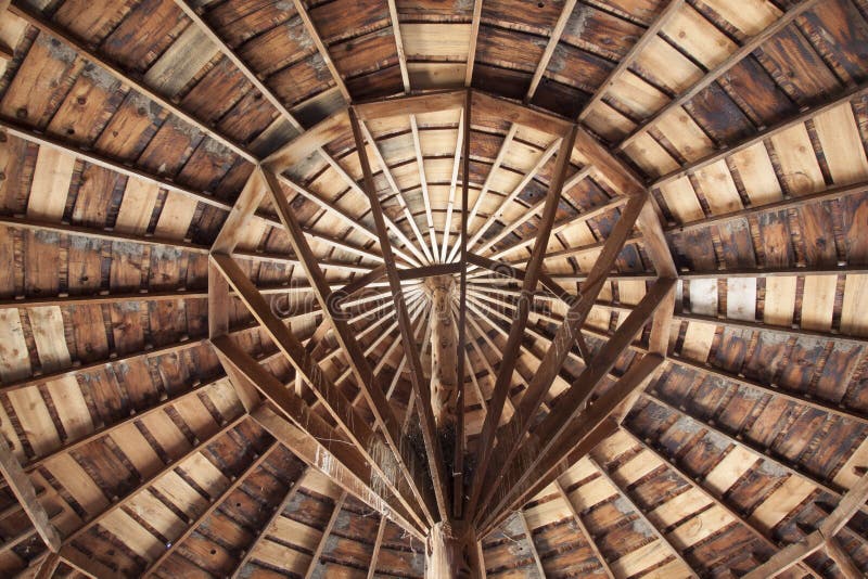 Red Round Barn Side View stock image. Image of farms - 73869543