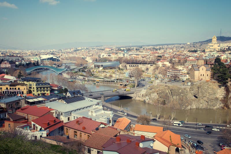 The center of Tbilisi editorial stock photo. Image of cityscape - 92963888