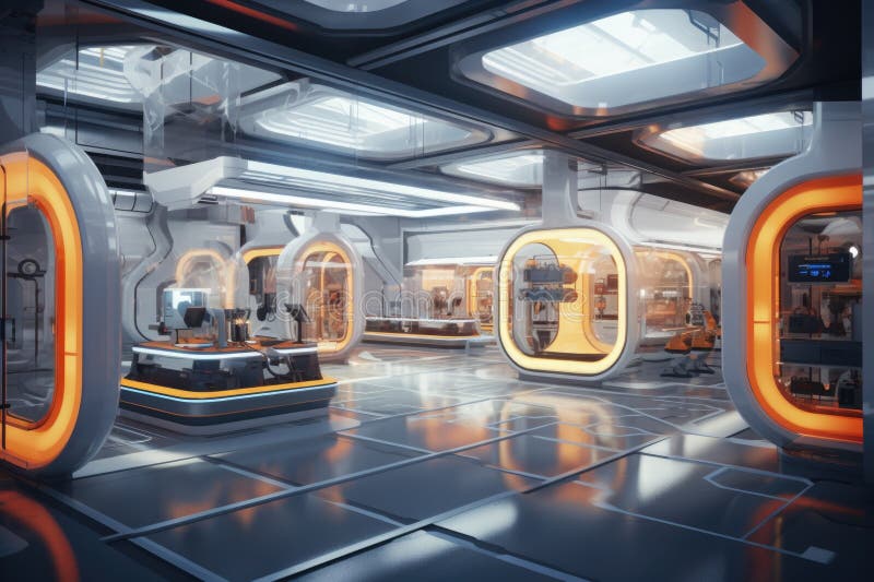 The Center for Technological Innovation of the Future. Illustration ...