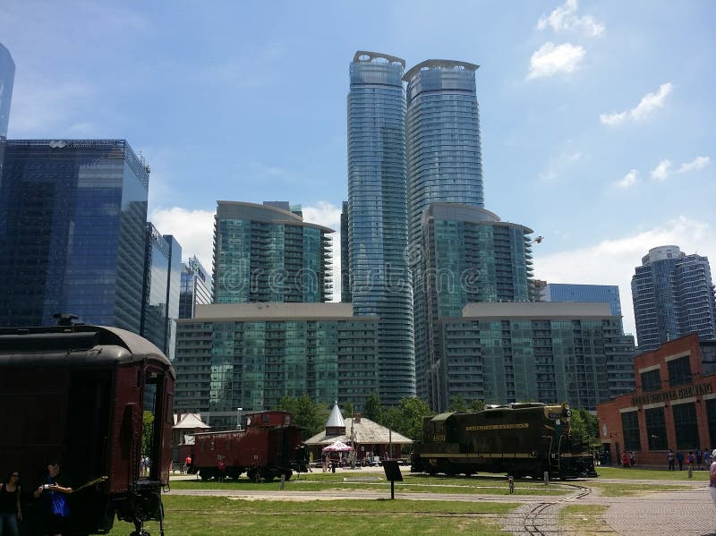 Center of Toronto, Canada editorial stock photo. Image of morning ...