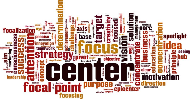 Focal point word cloud stock vector. Illustration of blurred - 170695929