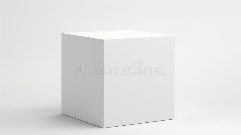 Centered Isolated White Box Stock Illustration - Illustration of ...