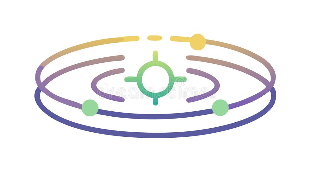 Centered System Target Icon. Core Focus, Organized Process, Strategy ...