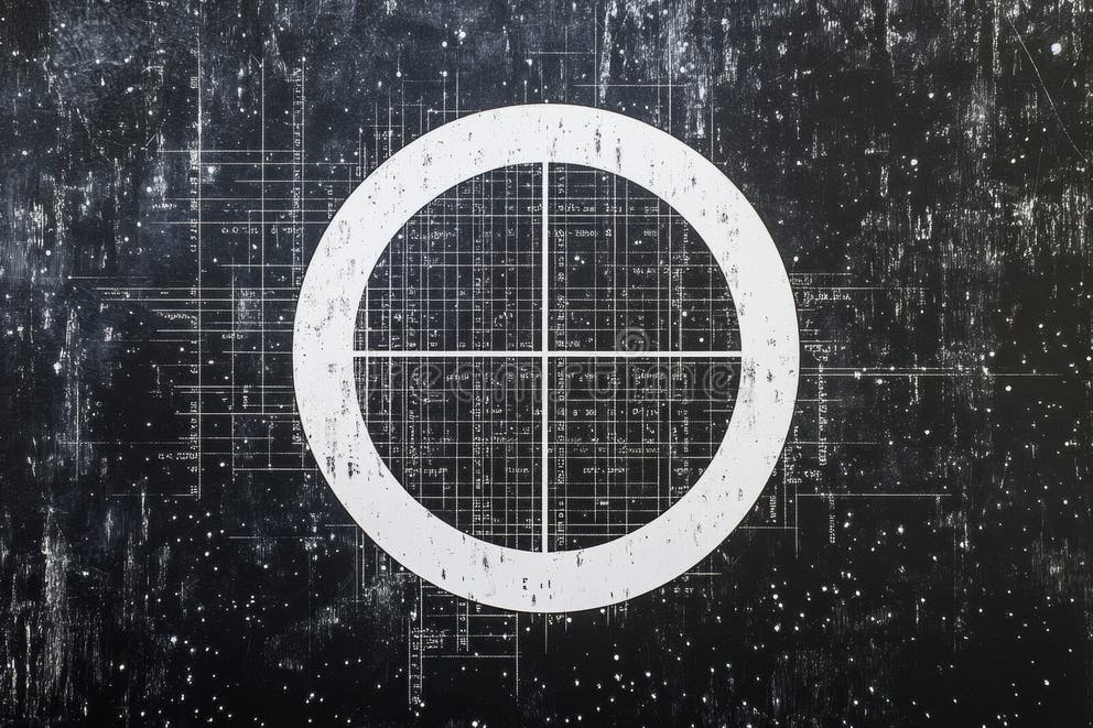 Centered White Computer Icon on Digital Abstract Background with Numbers and Codes Representing ...