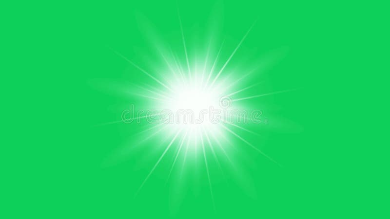 Centered White Light Beams on Green Screen. Light Animation Stock Video ...
