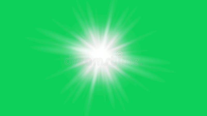 Centered White Light Beams on Green Screen. Light Animation Stock Video ...