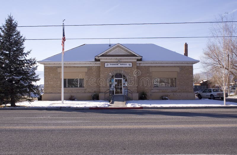 Centerfield Town Hall stock image. Image of government - 1629529