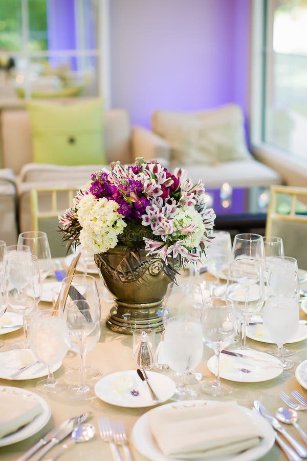 Centerpiece on a table stock photo. Image of decorated - 61326862