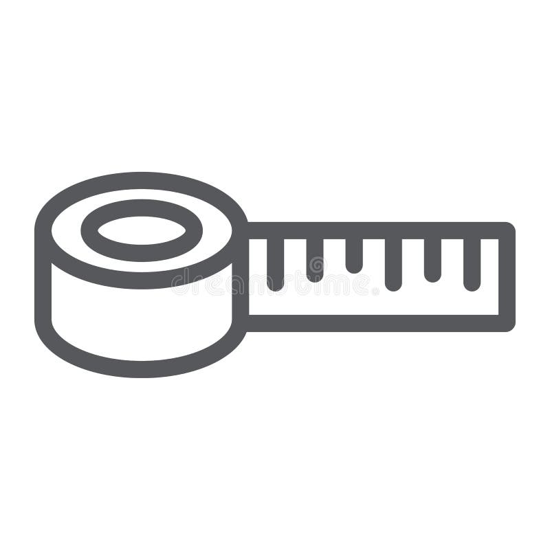 Centimeter Line Icon, Ruler and Meter, Measuring Tape Sign, Vector ...