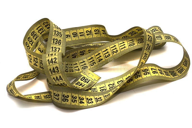 Meter Clothes. White Background And Abstract Stock Photo - Image of ...