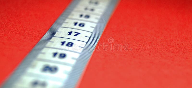 Flexible Red Ruler stock photo. Image of centimetre, pliable - 18866694
