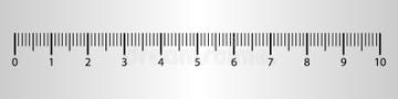 10 Centimeters Ruler Measurement Tool with Numbers Scale. Vector Cm ...