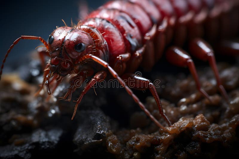 Centipede Insect Macro Close Up. Stock Image - Image of danger ...