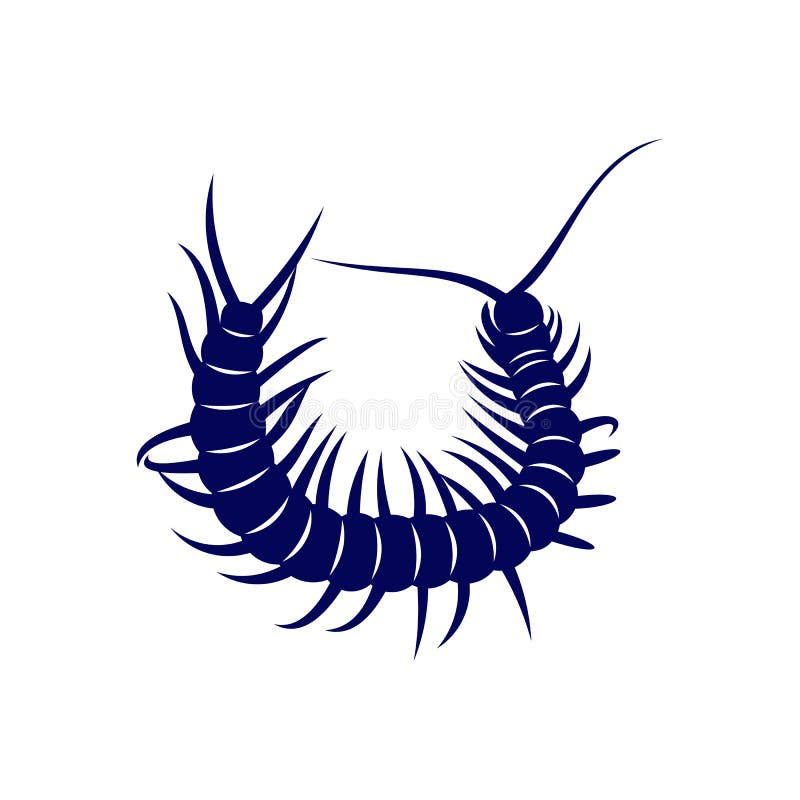 Centipede Logo Vector Design Template, Silhouette Centipede Logo Animal ...