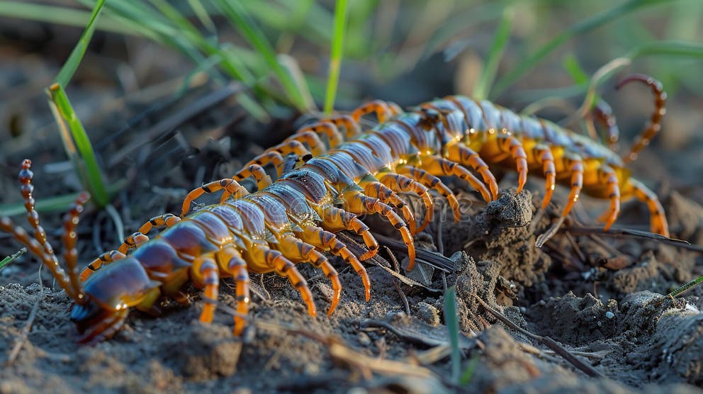 Centipede Species on the Ground Stock Photo - Image of tree, life ...